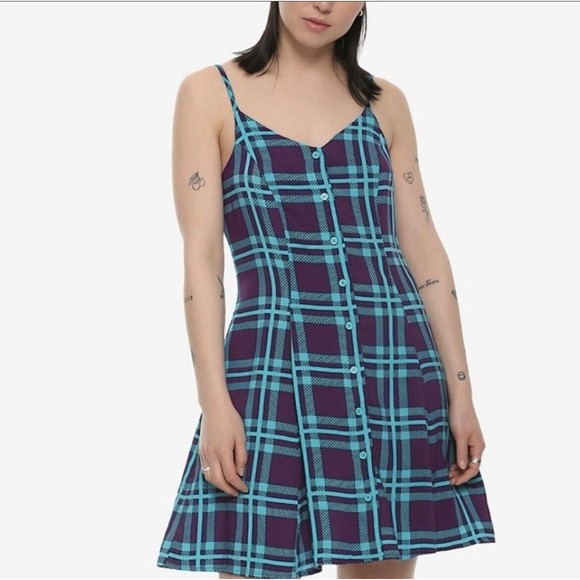 Hot Topic | Dresses | Midnight Hour Hot Topic Blue Purple Checkered ...